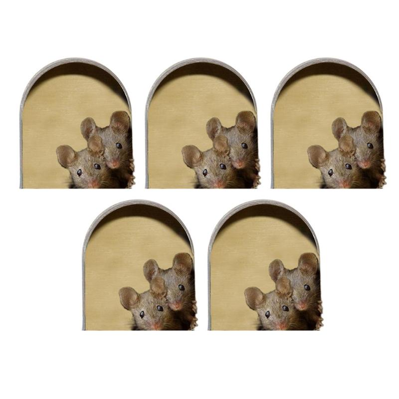 Realistic 3D Mouse Hole Wall Stickers – lifesuny